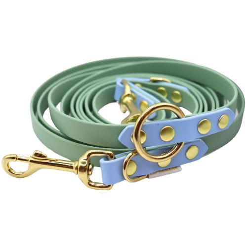 Smycz przepinana BioThane Sage Green Co-Collar